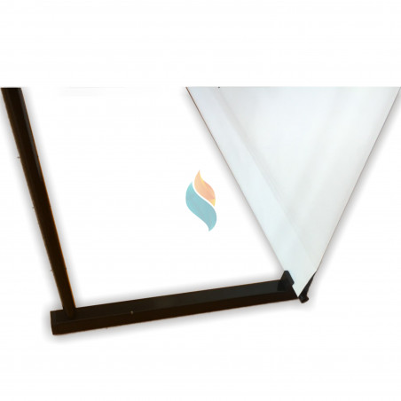 Estructura Portabanner 0.9x1.9 mts. DOBLE Tensor Modelo "ECO" Metálico