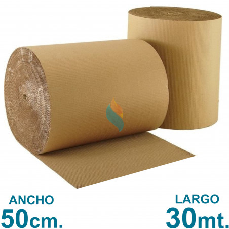 Rollo de carton corrugado 50 cm. x 30 mt.