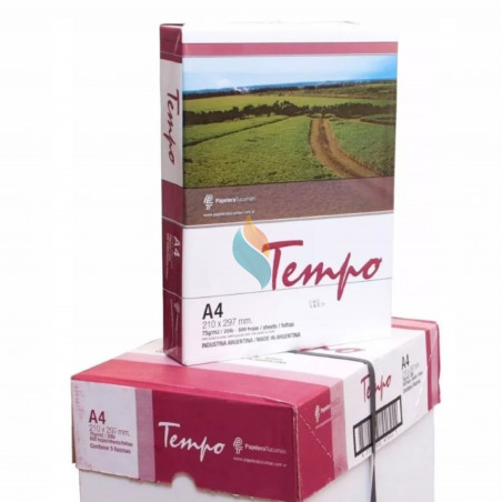 Caja Resma A4 Papel Obra 75 gr. 2500 hojas - Tempo Precio Mayorista